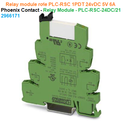 Rơ le 1CO 250VAC/DC 6A 24VDC Phoenix Contact PLC-RSC-24DC/21 - 2966171